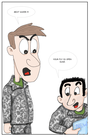 Army soldier humor of meat gazer - The Frontlines
