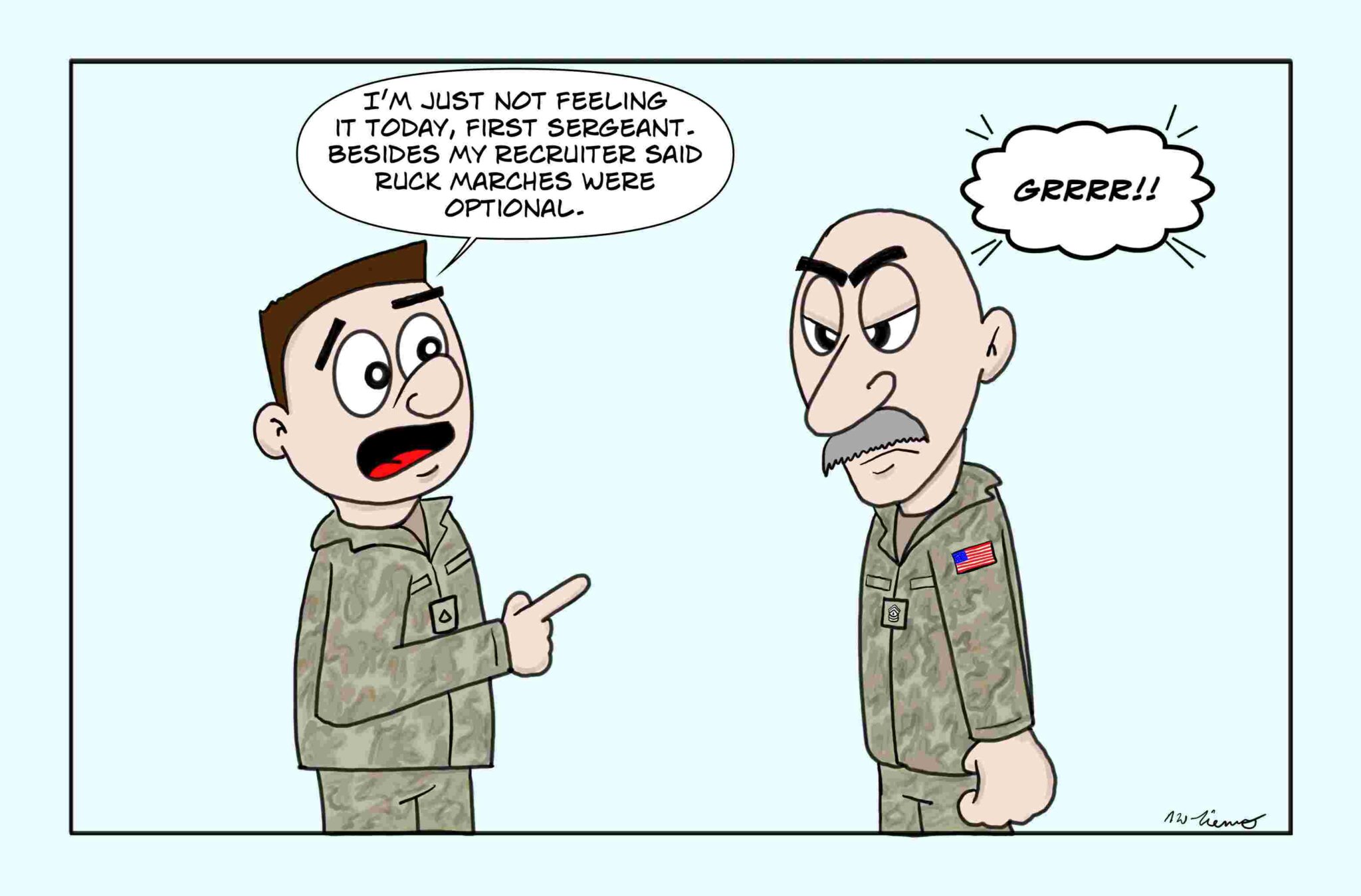 What not to say to First Sergeant - The Frontlines Military Jokes